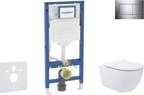 SANITINO - Set předstěnové instalace, klozetu Oudee a sedátka softclose, tlačítko Sigma20, chrom SANI11CA1176