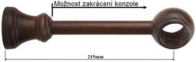 Garnýž 440 cm jednořadá odstín ořech