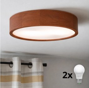 BRILAGI - LED Stropní svítidlo CARVALHO 2xE27/15W/230V dub třešeň pr. 37 cm