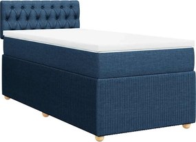 Box spring postel s matrací modrá 80x200 cm textil 3289596
