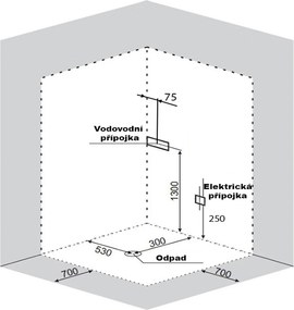Terra Hydromasážní box WSH7101, 90x90 bez sauny