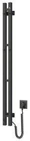 Navin Elektrický sušák na ručníky s term. SILOUETTE 187W/230V 120,6cm IP44 černá pravá 12-234053-0912