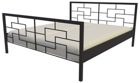 Nábytek ATIKA s.r.o. Kovová postel MAZE Povrchová úprava: stříbrná RAL 9006, Rozměr: 160 x 200 cm