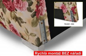Čalouněná manželská postel DALAS, 200x180, levandule+fialová (levandule 3741/104+art14861)