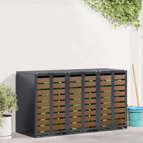 Úložný box na 3 popelnice Ocel Antracit 3394769