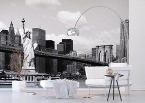 Fototapeta na zed' Brooklynský Most a Socha Svobody | 360 x 254 cm | DFTS1300
