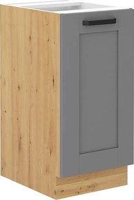 Kuchyňská linka LUNA du | 120 + 230 cm | PREMIUM BOX zásuvky | UNI dvířka | artisan/šedá