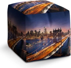 Sablio Taburet Cube Most v New Yorku - 50x50x50 cm