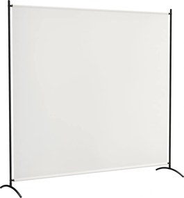 Outsunny jednopanelová přepážka pro soukromí 180 × 50 × 180 cm, voděodpudivý panel s UV30+, stabilní základna, béžová | Aosom