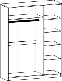 Sestava do ložnice II VERONIKA dub sonoma/wenge