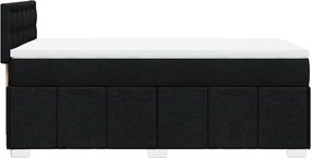 Box spring postel s matrací černá 100 x 200 cm textil 3289295