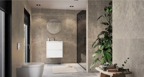 Bílá matná závěsná skříňka pod umyvadlo 61x61 cm Bodera – Germania