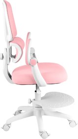 Dětská otočná židle Neoseat JUNI 023 — látka, pratelný potah, růžová
