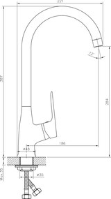 Bruckner Schmitz dřezová baterie stojánková bez výpusti chrom 863.060.1