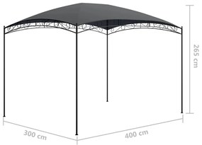 vidaXL Marketos Altán 3 x 4 x 2,65 m antracitový 180 g/m²
