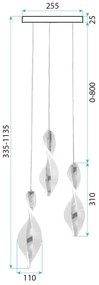 Toolight Spirálovité LED osvětlení G028-3CP zlaté