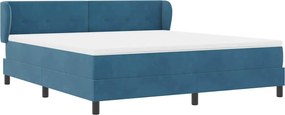 Postel s boxspringem s čelo Tmavě moddrá 180 x 200 cm samet 3340404