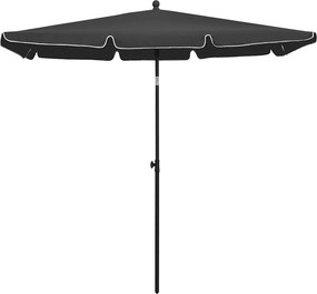 Zahradní slunečník s tyčí 240 x 140 cm antracitový 315545
