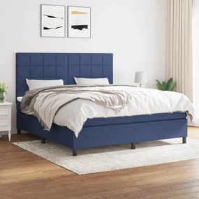 Box spring postel s matrací modrá 180x200 cm textil 3141799