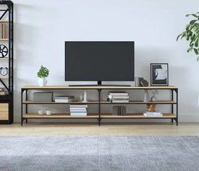 vidaXL TV skříňka 200 x 30 x 50 cm kompozitní dřevo a kov [826759] Barva: hnědý dub