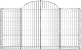 Klenuté gabionové koše 10ks 200x30x100/120cm pozinkované železo 3146118