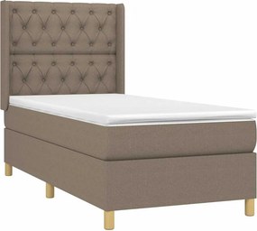 Box spring postel s matrací taupe 80x200 cm textil 3132189