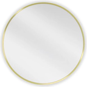 Mexen Loft, kulaté koupelnové zrcadlo 60 cm, barva rámu zlatá lesklá, 9850-060-060-000-50