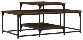 Konferenční stolek hnědý dub 102 x 60 x 45 cm kompozitní dřevo - Default Title