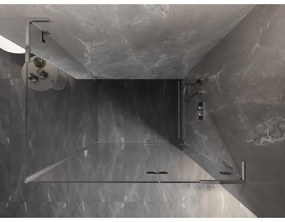 Mexen Lunar, L pravý výklopný sprchový kout 85 x 70 cm, 8mm čiré sklo, chromový profil, 834L-085-070-01-00-P