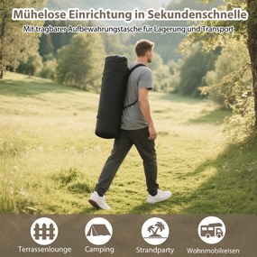 Costway Skládací kempingová židle s nastavitelným opěradlem a nosností 225 kg