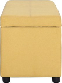 Lavice s úložným prostorem 116 cm žlutá polyester 281324