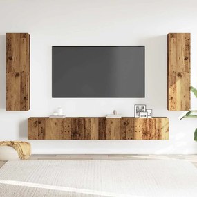 Nástěnné TV skříňky 4 ks starého dřeva kompozitní dřevo 3328973