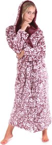 Župan s kapucí Flora mauve wine 39  56 4803 - S