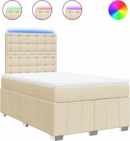 Box spring postel s matrací krémová 120x190 cm textil 3293926