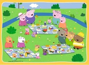 RAVENSBURGER Puzzle Prasátko Peppa: Sláva nazdar výletu / 4x42 dílků /