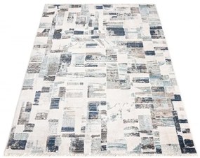 Moderní kusový koberec RIVOLI MC84A Geometrický abstraktní béžový Rozměr: 120x170 cm