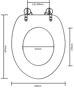 WC sedátka 2 ks - MDF | hnědá