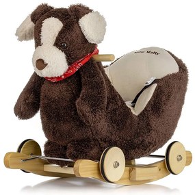 Houpací pejsek s melodií a kolečky Milly Mally Polly Plus Brown Dog