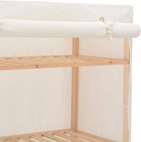 Skříň bílá 79 x 40 x 170 textil 248190