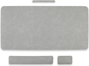 Podložka na stůl 80 × 40 cm s opěrkami zápěstí - 3-dílná sada - světle šedá