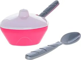 Čajový set s podnosem a sladkostmi / Dětské nádobí / 15 dílů / Plast