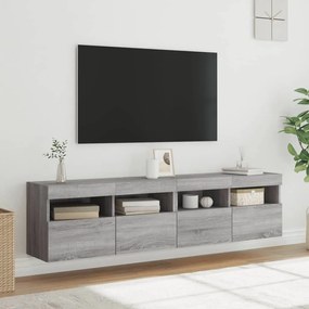 vidaXL Nástěnné TV skříňky s LED osvětlením 2 ks 80 x 30 x 40 cm [837208] Barva: kouřový dub
