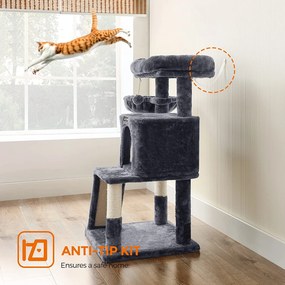 Feandrea škrabací sloup se škrabací deskou 96 cm tmavě šedý