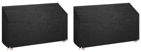 Plachty na zahradní lavice 2 ks 12 oček 210 x 70 x 70/88 cm PE 3155392