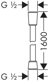 Hansgrohe Isiflex - Sprchová hadice 160 cm, matná bílá 28276700