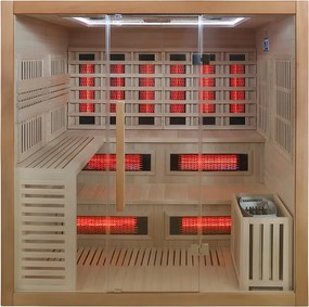 BPS-koupelny Kombinovaná sauna 2v1 - Infrasauna + finská sauna 200x160, 5-6 osob