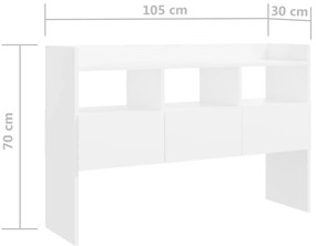 vidaXL Marketos Příborník bílý 105 x 30 x 70 cm kompozitní dřevo