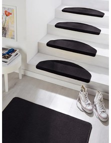Sada 15 černých nášlapů na schody Hanse Home Fancy, 23 x 65 cm
