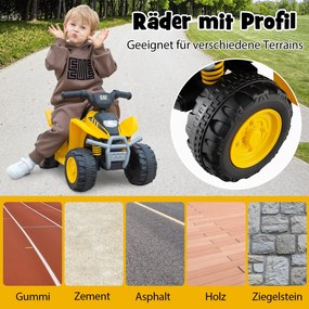 Costway 6 V elektrická dětská čtyřkolka mini elektrická čtyřkolka s LED