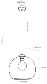 Lustr na lanku CUBUS 1xE27/60W/230V modrá